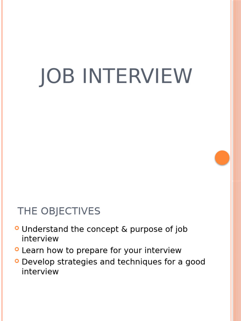 JOB INTERVIEW OK | PDF | Job Interview | Interview