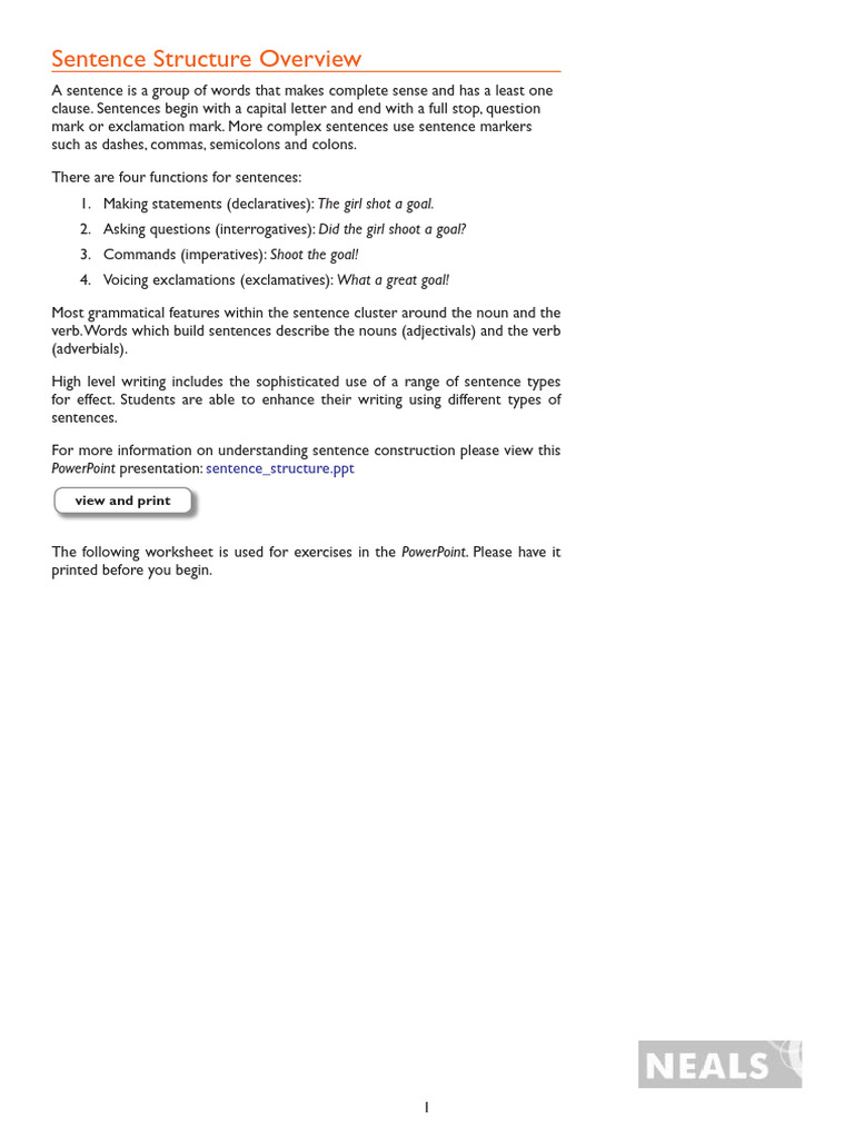 __sentence_structure | PDF | Subject (Grammar) | Adverb