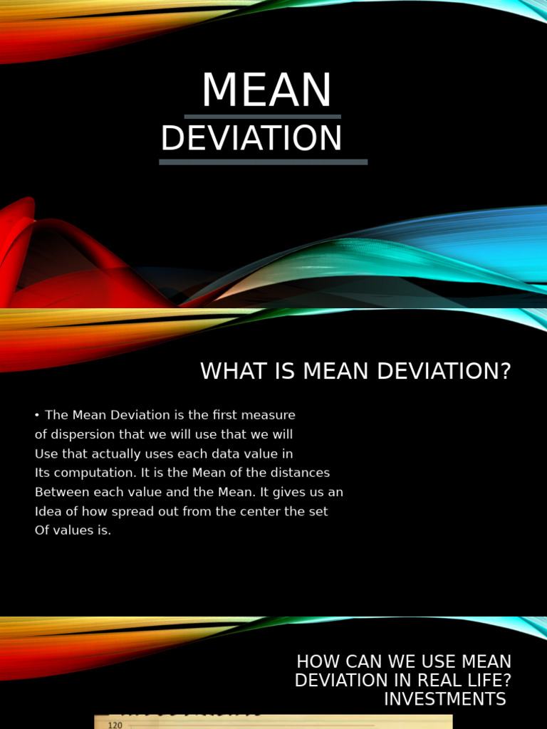 Mean | PDF | Descriptive Statistics | Statistical Theory