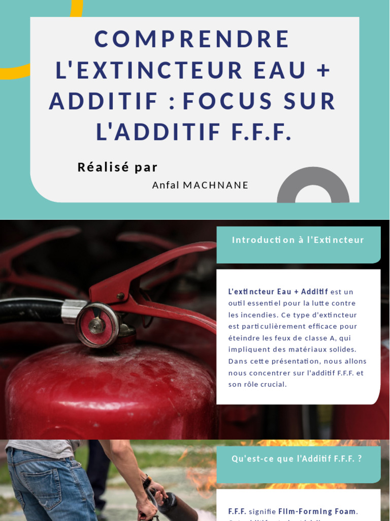 Comprendre Lextincteur Eau Additif Focus Sur Additif | PDF