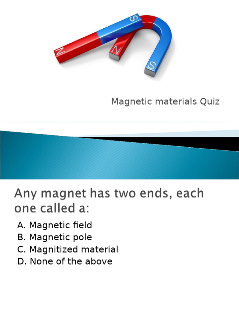 MAGNETISM quiz | PDF