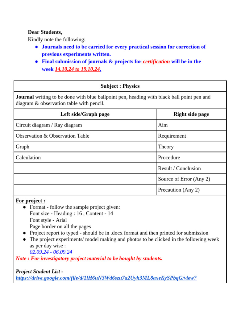 Journal & Project Guidelines - Submission | PDF | Experiment