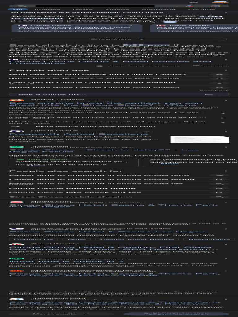 Latest Time To Checking in Circus Circus - Google Search | PDF | Las ...