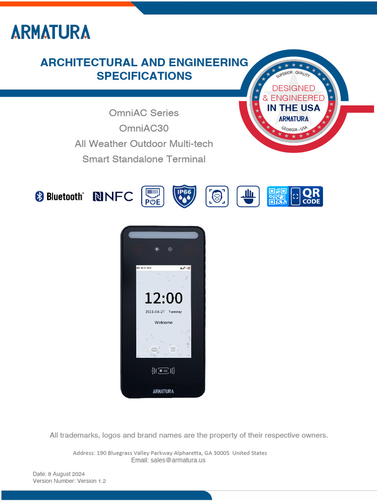 OmniAC30 all weather outdoor multi tech smart standalone terminal A&E ...