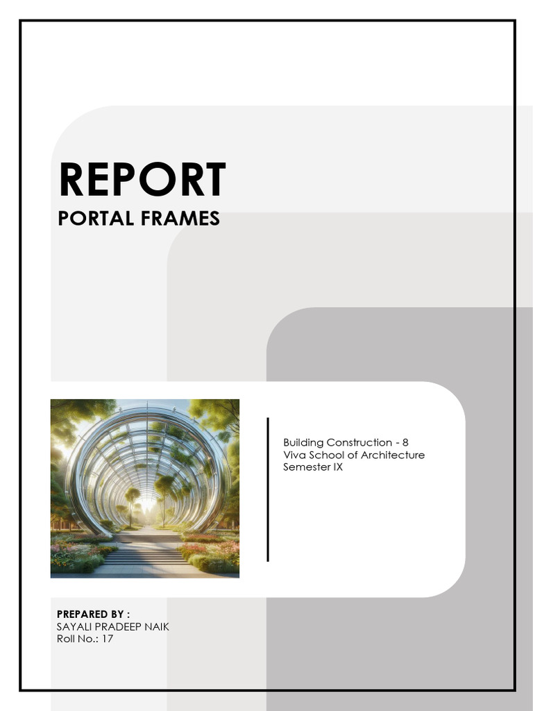 17 - SAYALI PORTAL FRAME | PDF | Framing (Construction) | Beam (Structure)