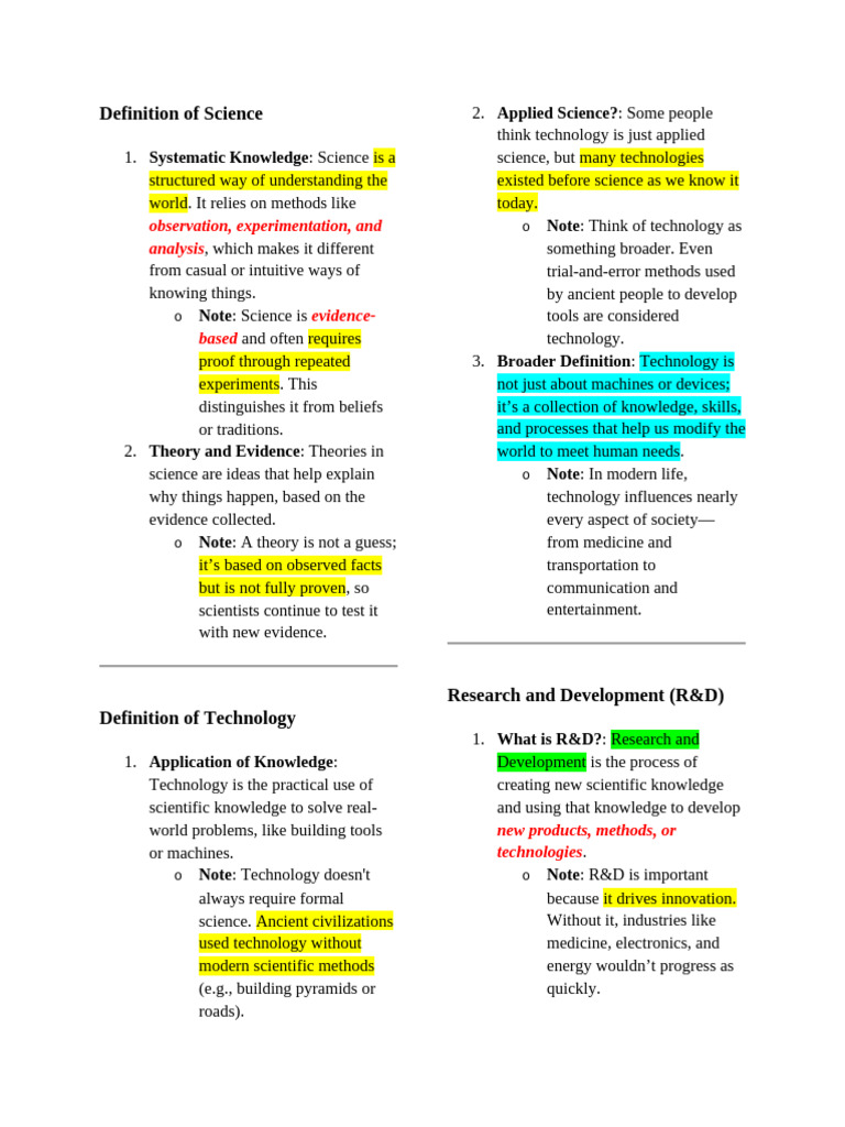 Definition of Science`11 | PDF | Science | Knowledge