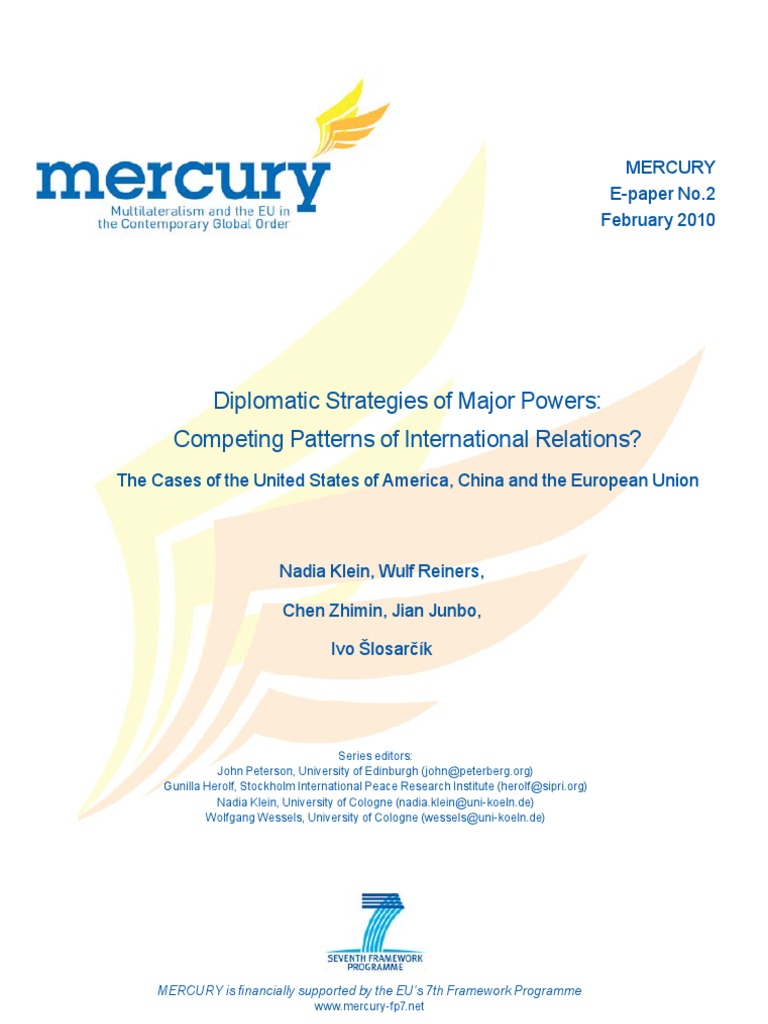 Diplomatic Strategies of Major Powers | PDF | Multilateralism ...