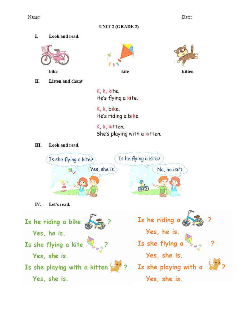 Grade 2 Unit 2 Reading Worksheet | PDF