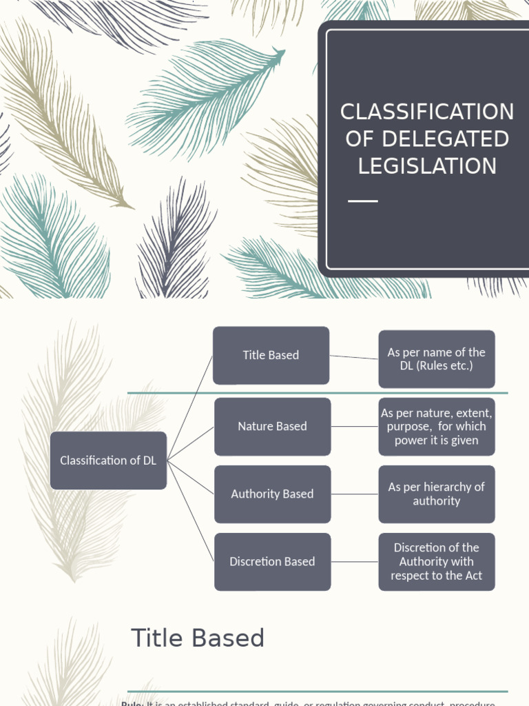 Classification of Delegated Legislation | PDF | Decree | Supreme Court ...