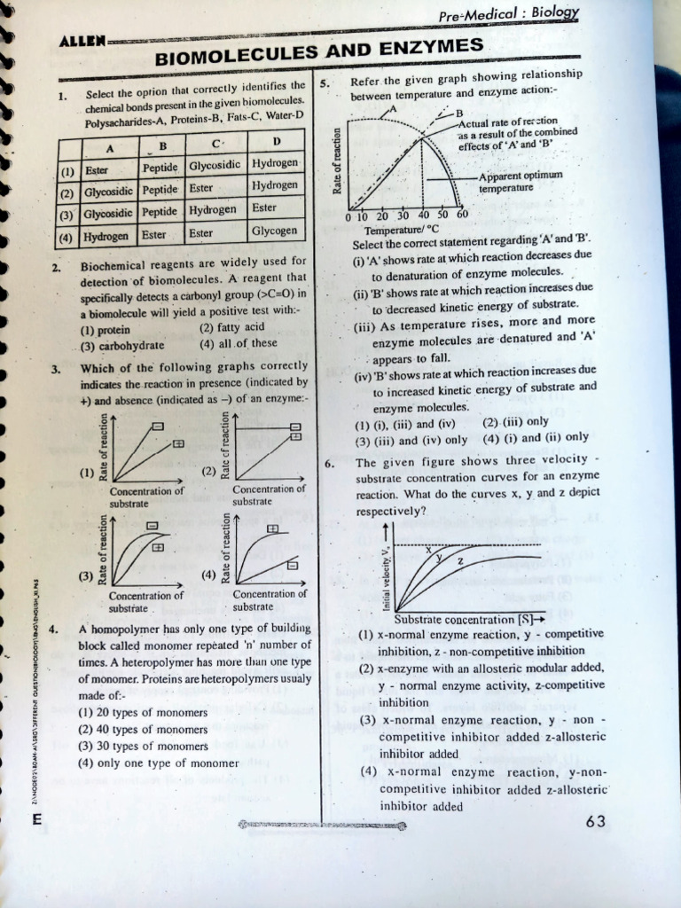 Biomolecules and Enzyme | PDF | Enzyme Inhibitor | Enzyme