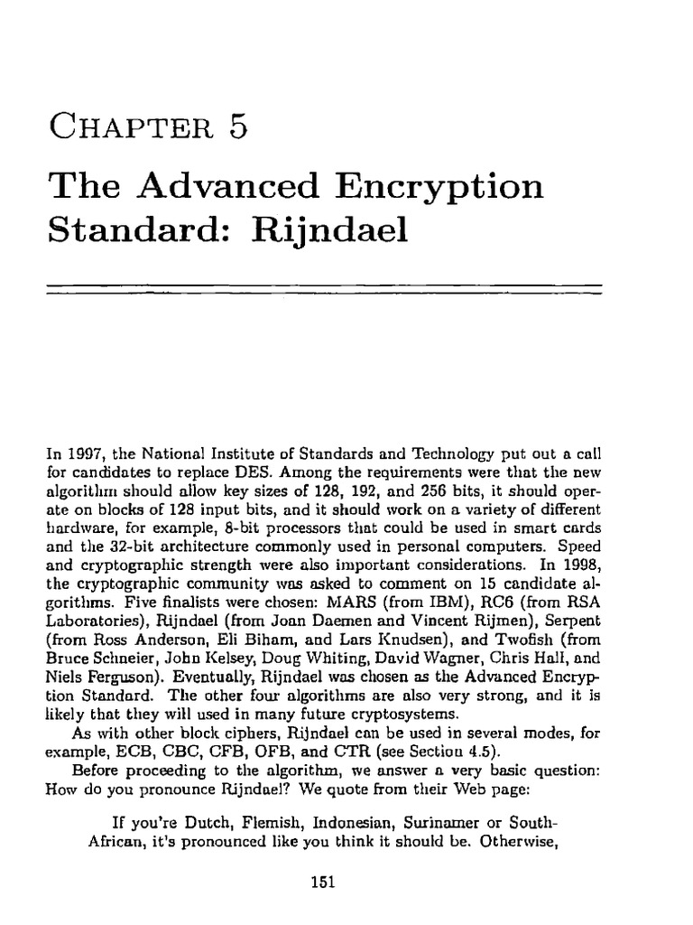 Advanced Encryption Standard | PDF