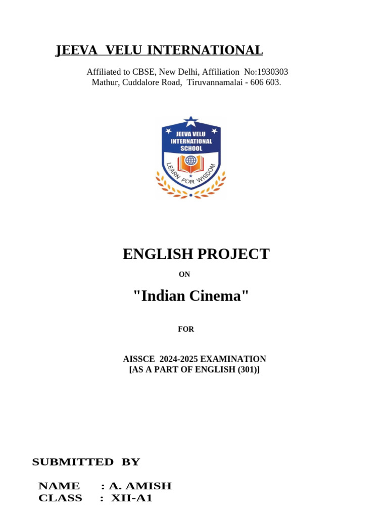 English Project Top Sheets | PDF