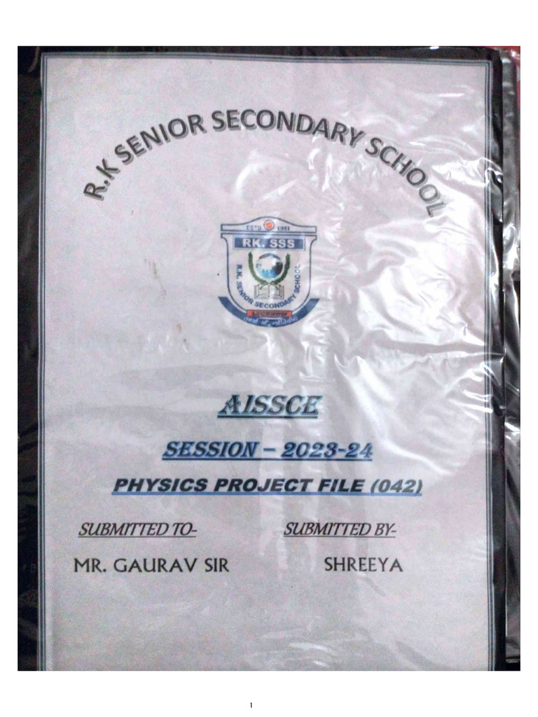 Sample of Physics Project File | PDF