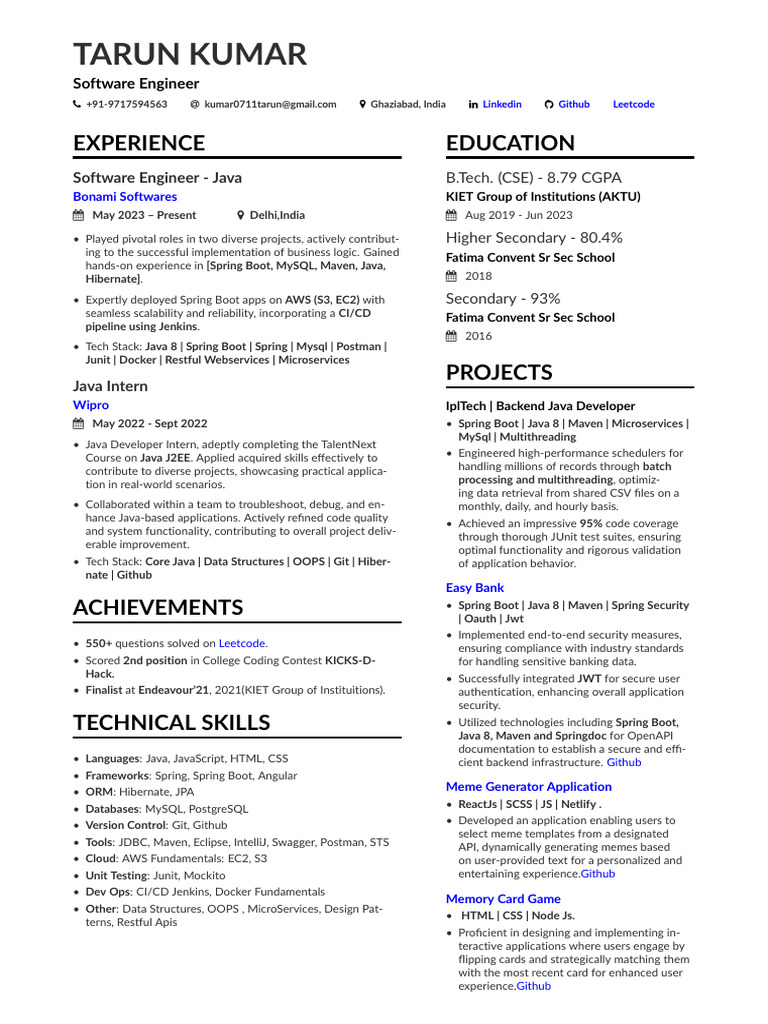 Tarun_Kumar | PDF | Information Technology | Software Development