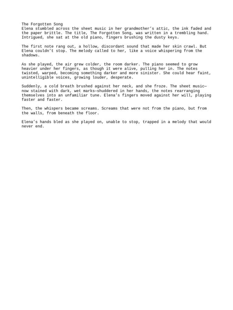 The Forgotten Song | PDF