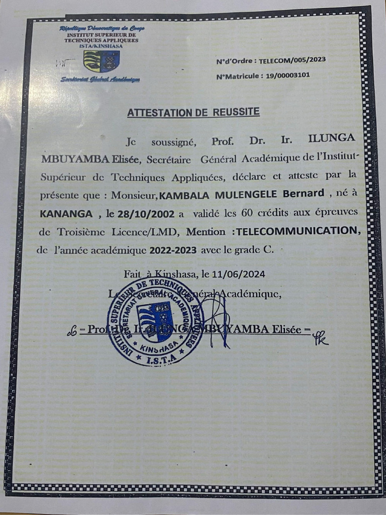 Mon attestation | PDF