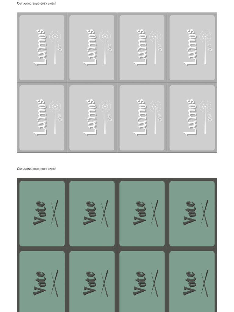 Secret Voldemort - Print & Play - With Back | PDF