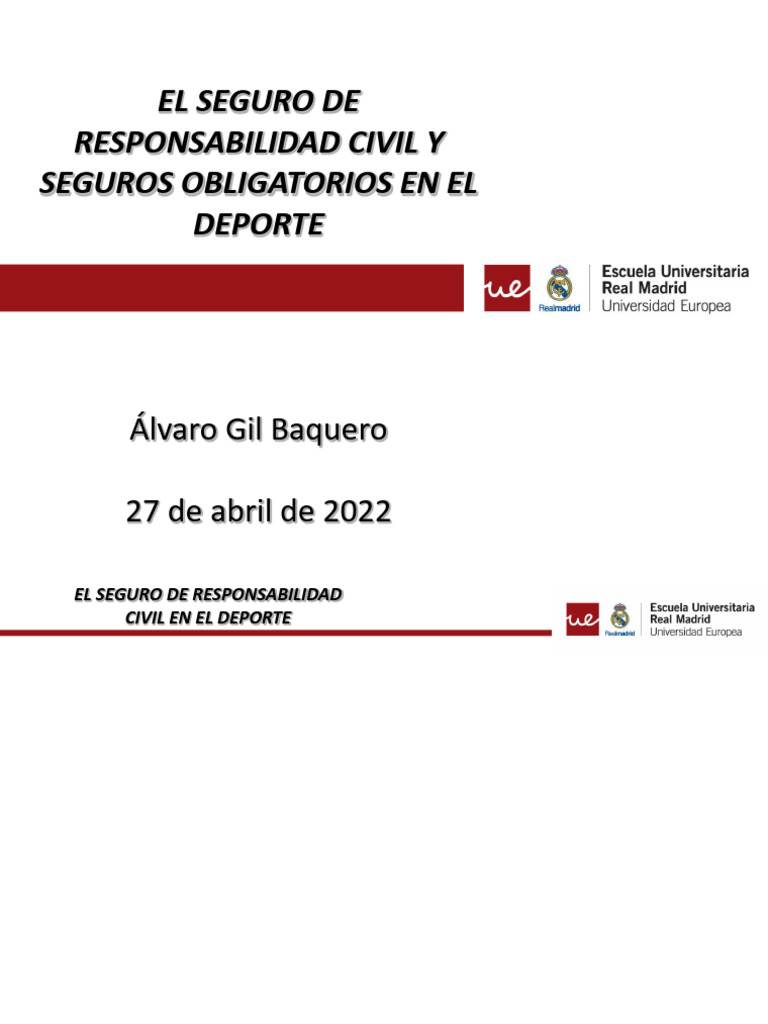Seguro RC en El Deporte 2022 | PDF | Seguro | Póliza de seguros