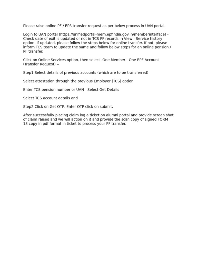 Superuser_1298947_PF Transfer process | PDF