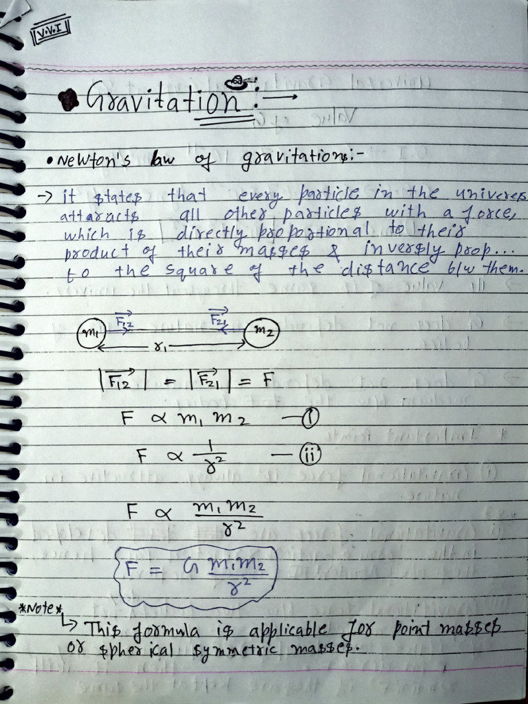 Gravitation (ALEEN) Class 11th | PDF