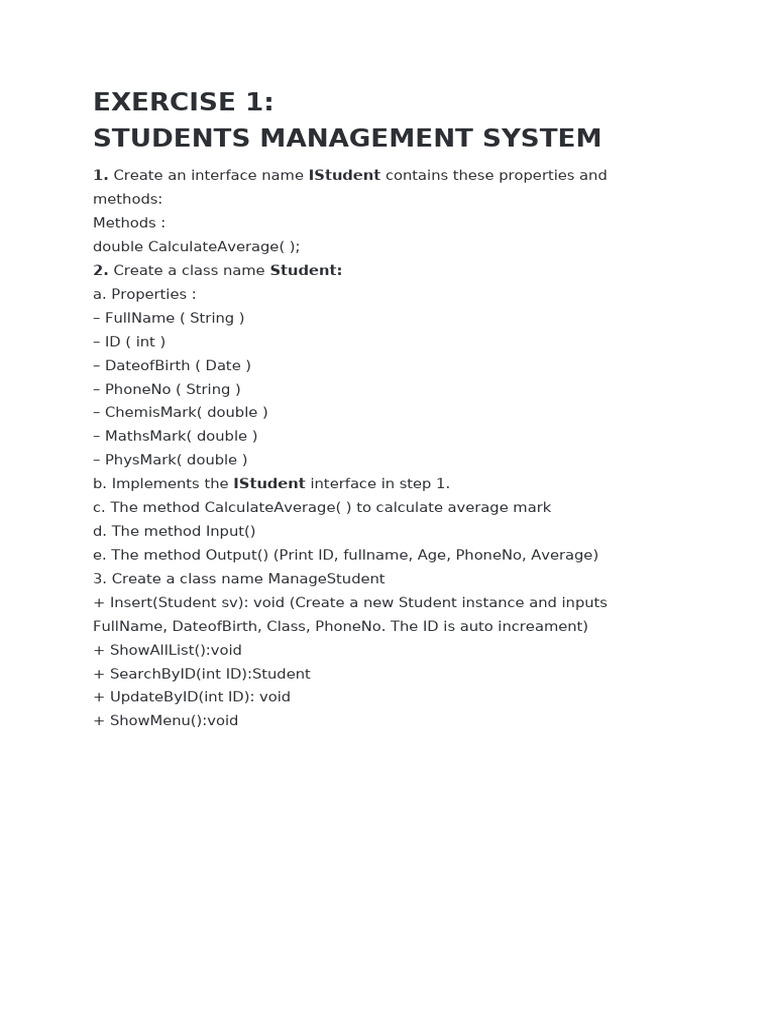 Exercise 1 (1) | PDF