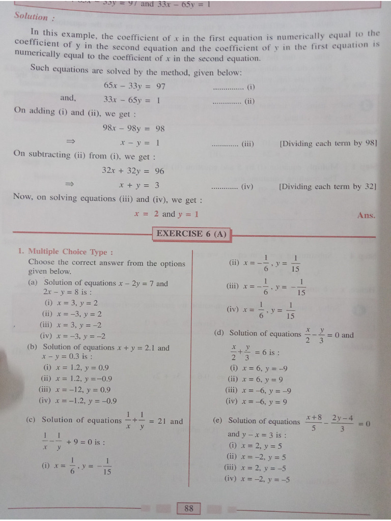 Simultaneous Equations | PDF