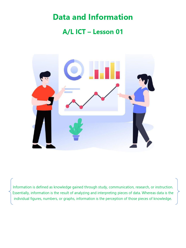 Lesson 01 - Data and Information | PDF | World Wide Web | Internet & Web