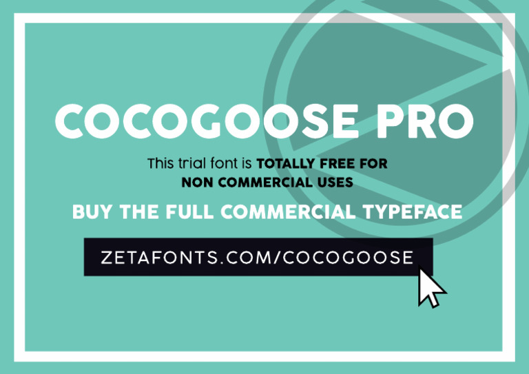 COCOGOOSE PRO by ZETAFONTS - Commercial Information | PDF