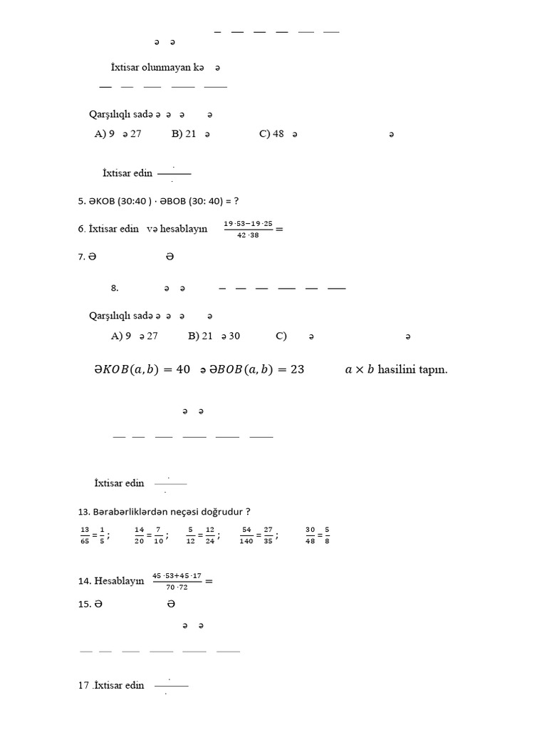 6ci Sinif Payiz Tap 2024llfkffk | PDF