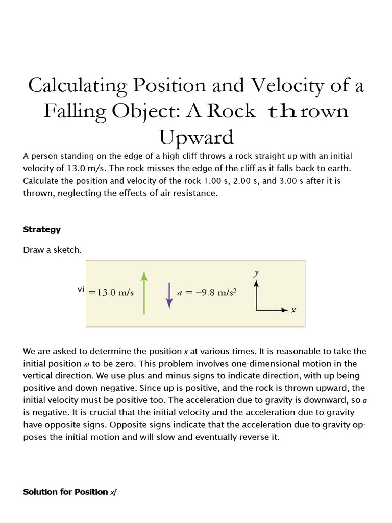 Free Fall Falling Objects | PDF | Acceleration | Velocity