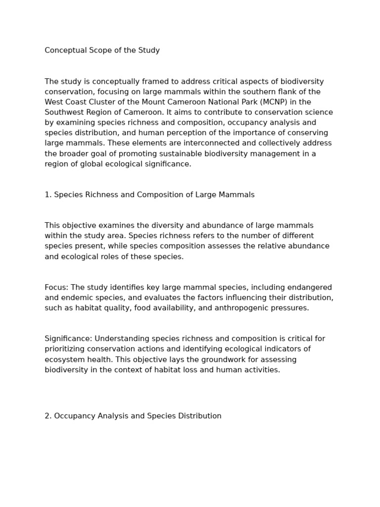 Conceptual Scope | PDF | Conservation Biology | Biodiversity