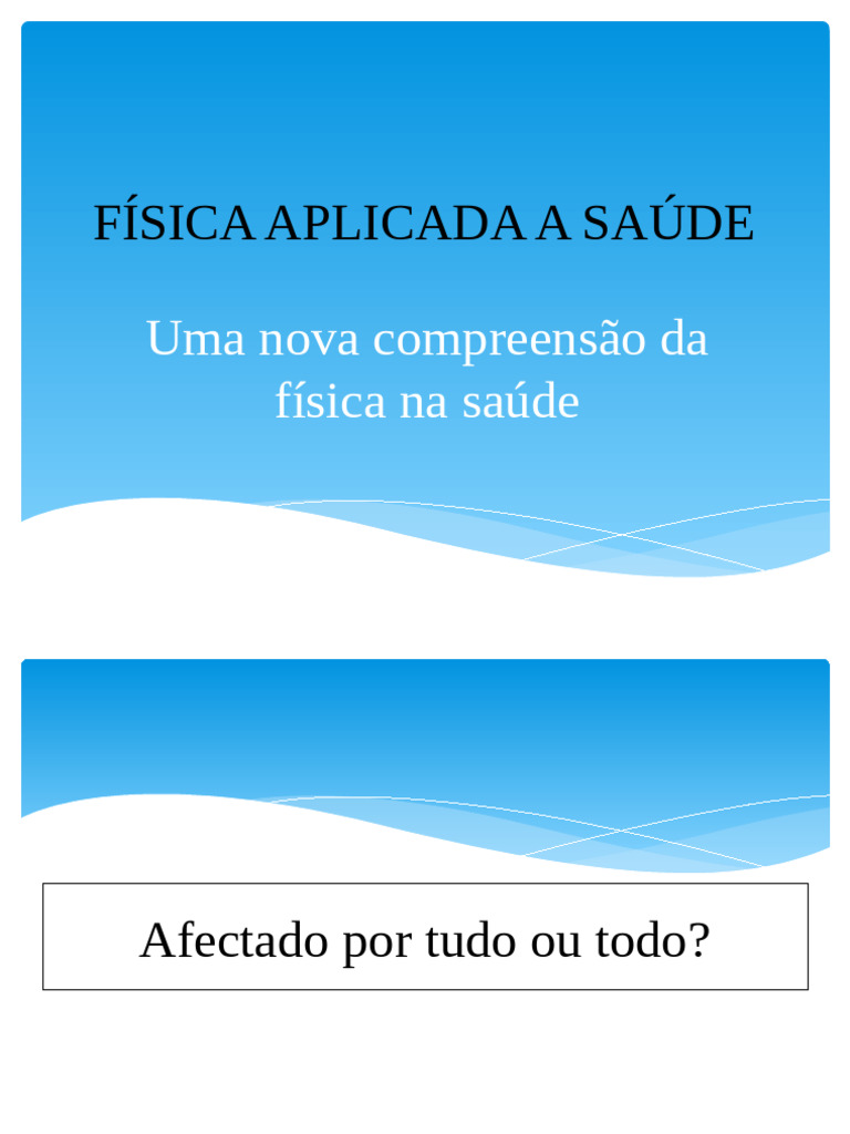 Física Aplicada A Saúde - 01 | PDF