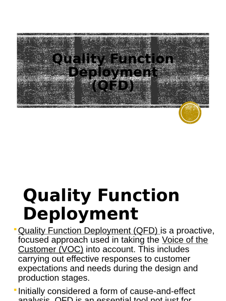 10 - QFD | PDF | Business