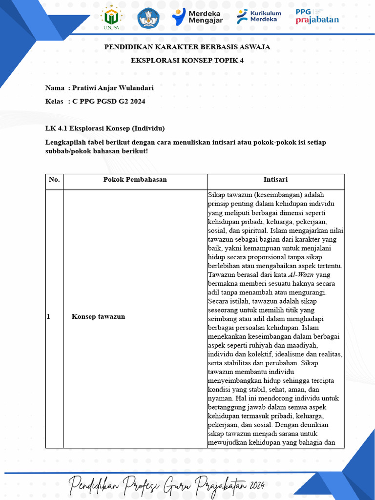 T4 Eksplorasi Konsep Individu | PDF