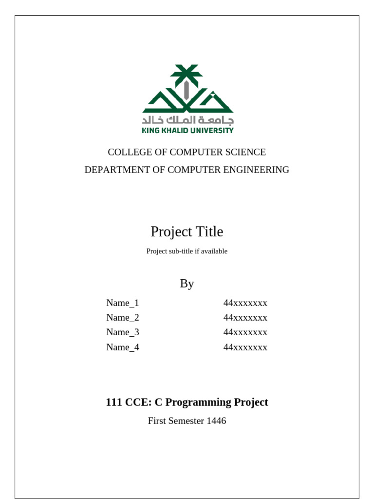 Final Year C Programming Project Guide | PDF