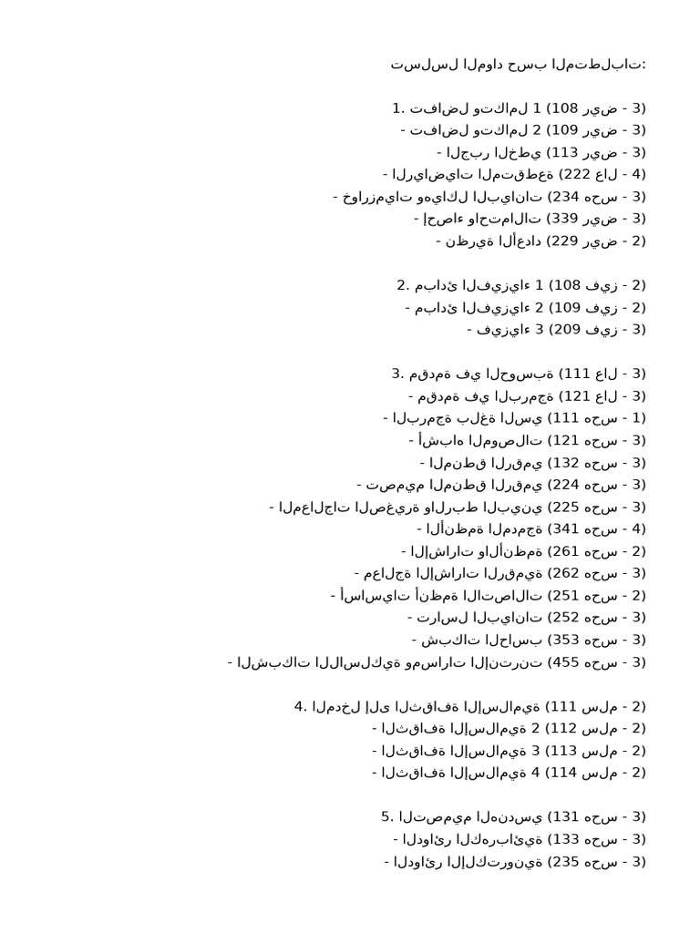 Tasalsul Mawad | PDF