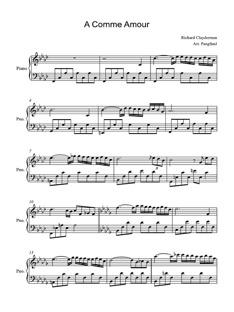 A Comme Amour Annotated Doremi | PDF