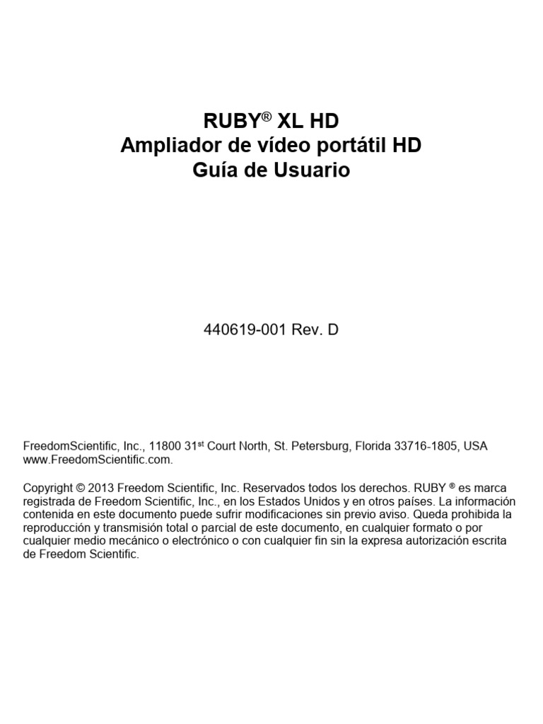 Ruby XL HD | PDF | Diodo emisor de luz | Color