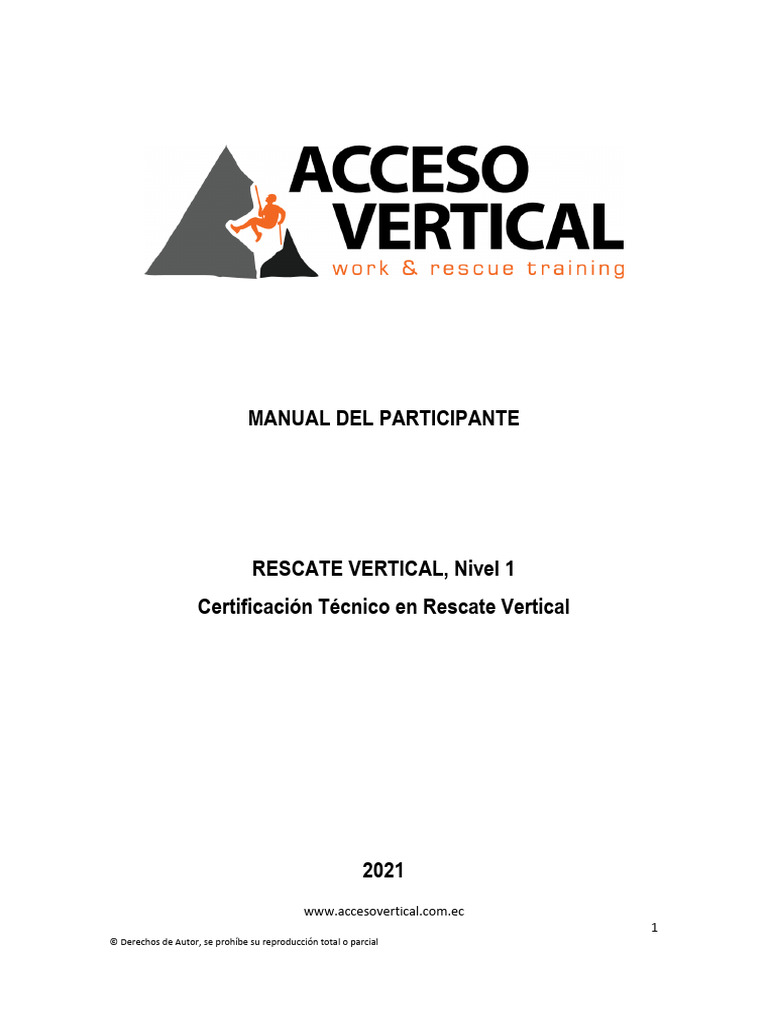 Curso Básico de Rescate Vertical | PDF | Valores | Cuerda