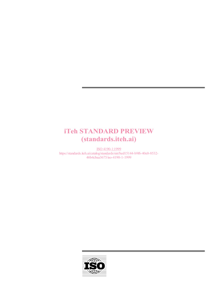 ISO-4190-1-1999 | PDF | Elevator | International Organization For ...