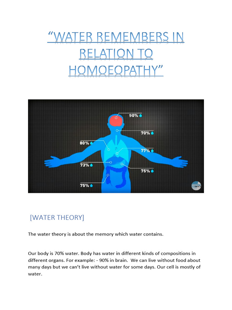 Water Memory & Homeopathy Insights | PDF | Homeopathy | Dna