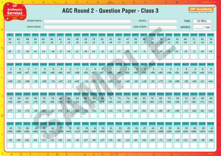 AGC 2022 R2 QP Class 3.a1183192 | PDF