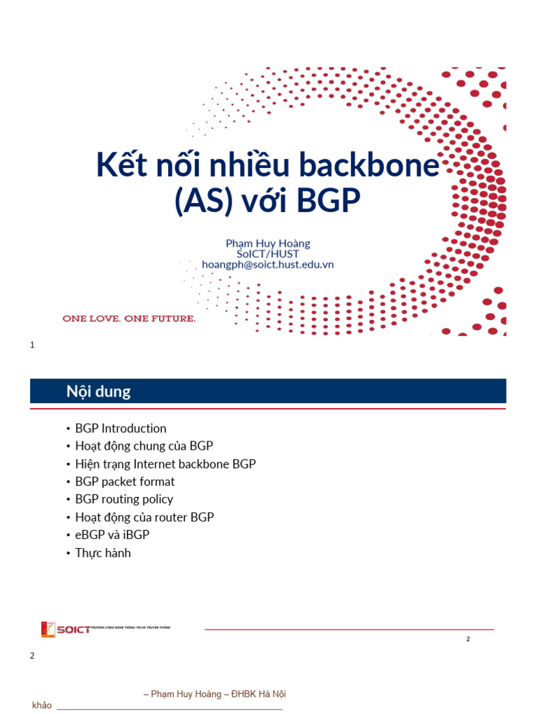 IT5651 Handout - Chương 3 - Liên Kết Các Backbone (as) Với BGP | PDF
