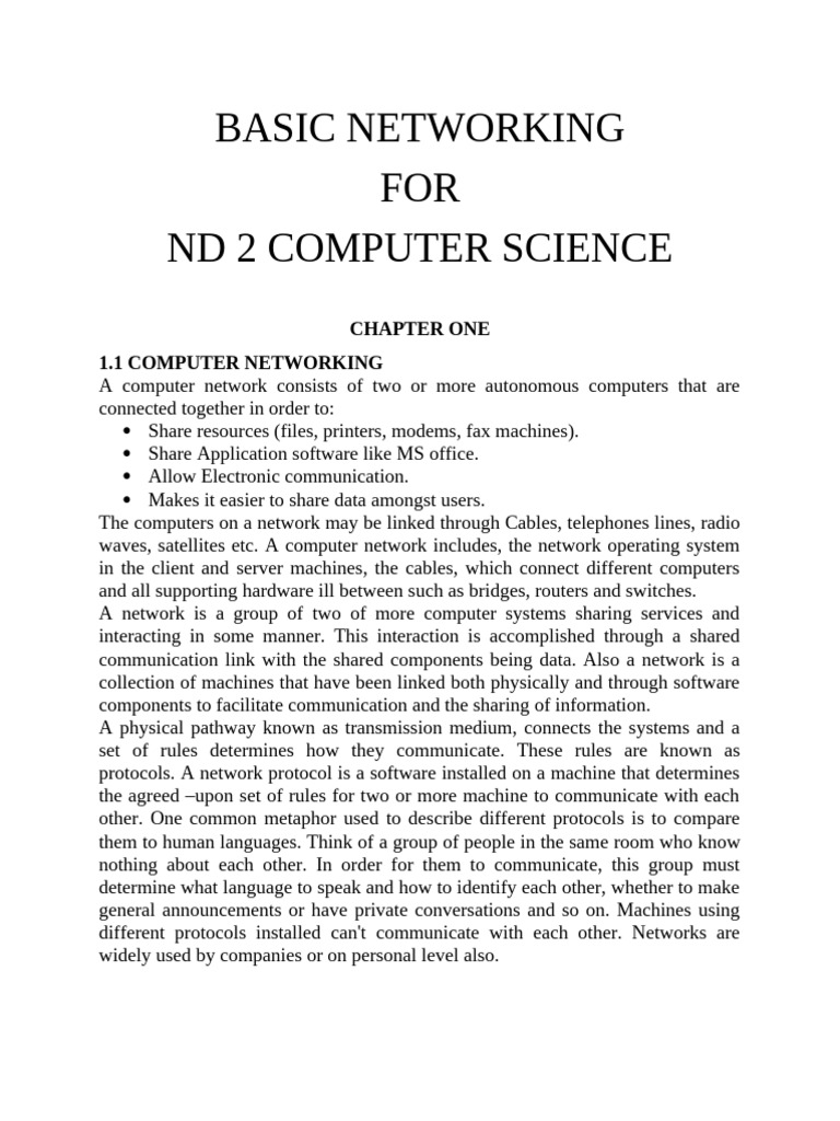 BASIC NETWORKING MANUAL | PDF | Computer Network | Osi Model