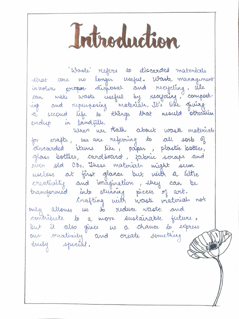 Sudipta Halder, Model Out of Waste Material Practicum | PDF