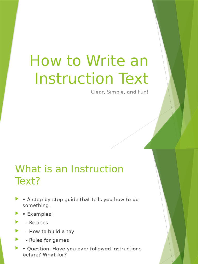 Writing Effective Instruction Texts | PDF