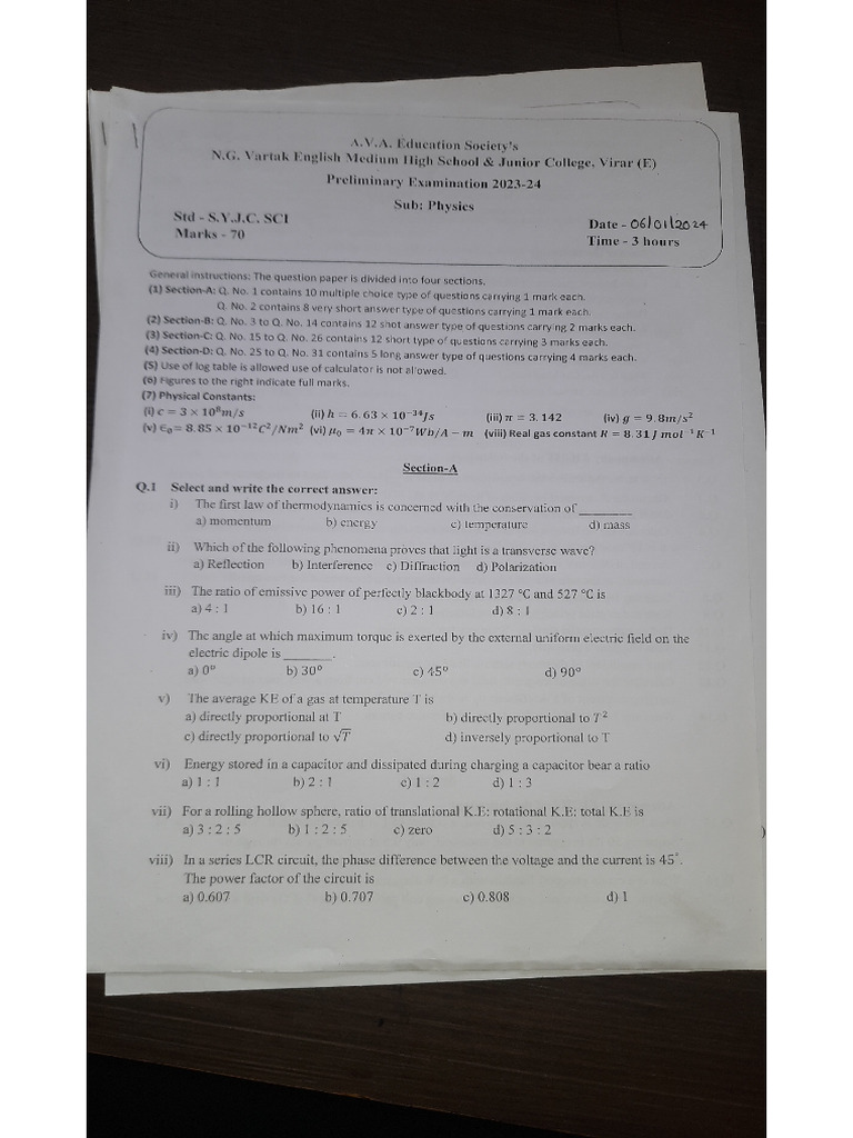Prelims Phy Paper | PDF