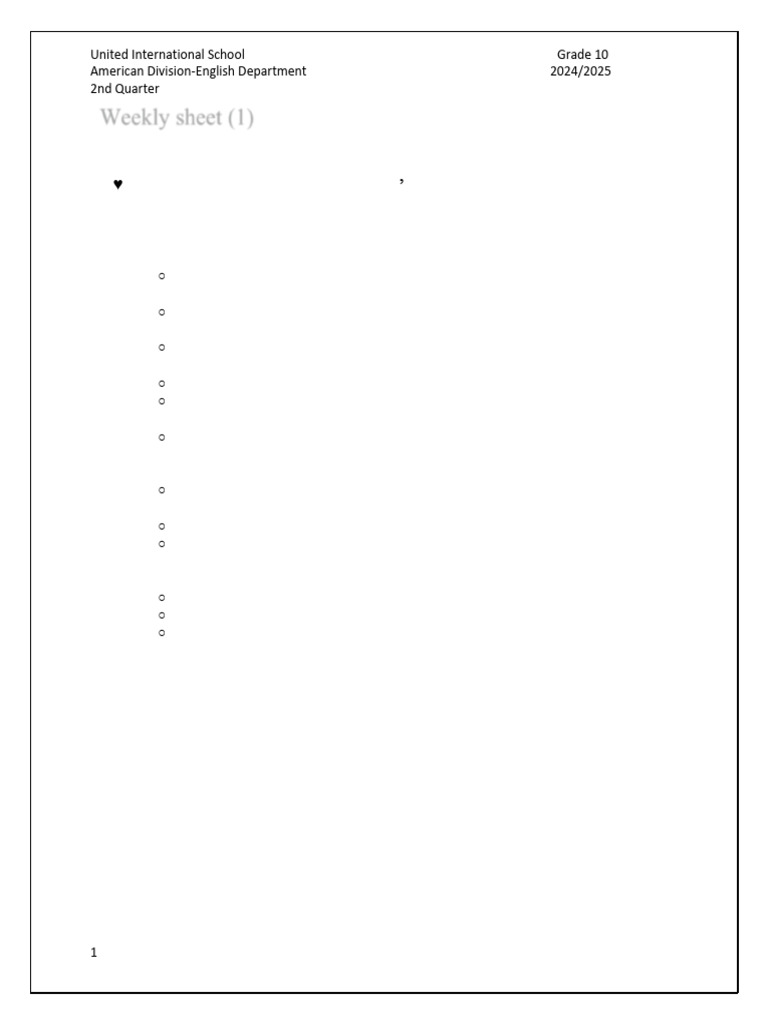 2nd Q Weekly Sheet 1 ANS. | PDF | Symbols | Vocabulary