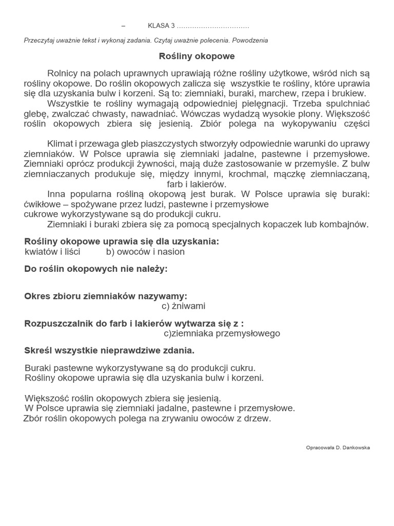 Rosliny Okopowexxxxddddd | PDF