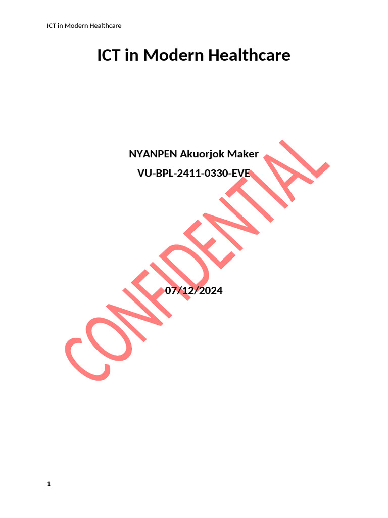 Healthcare ICT Report. | PDF